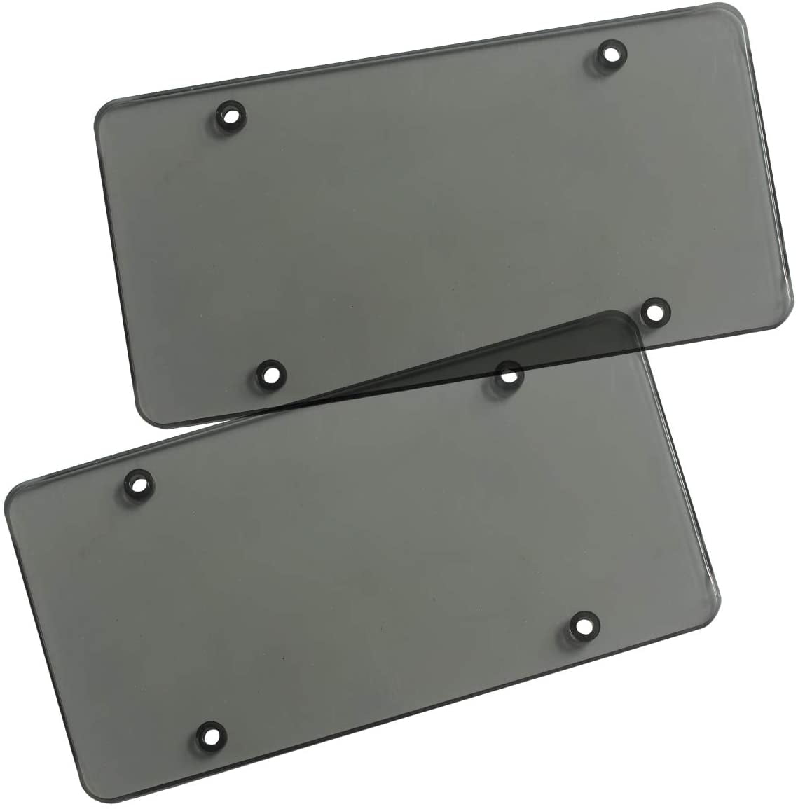 Zone Tech 2-Pack Unbreakable License Plate Shields - Clear Smoked, UV ...