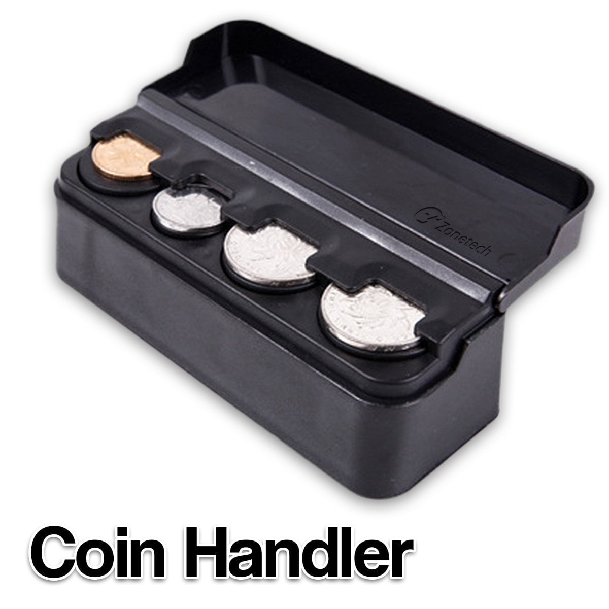 Zone Tech Coin Case Storage Box - Classic Black Plastic Coin Case ...