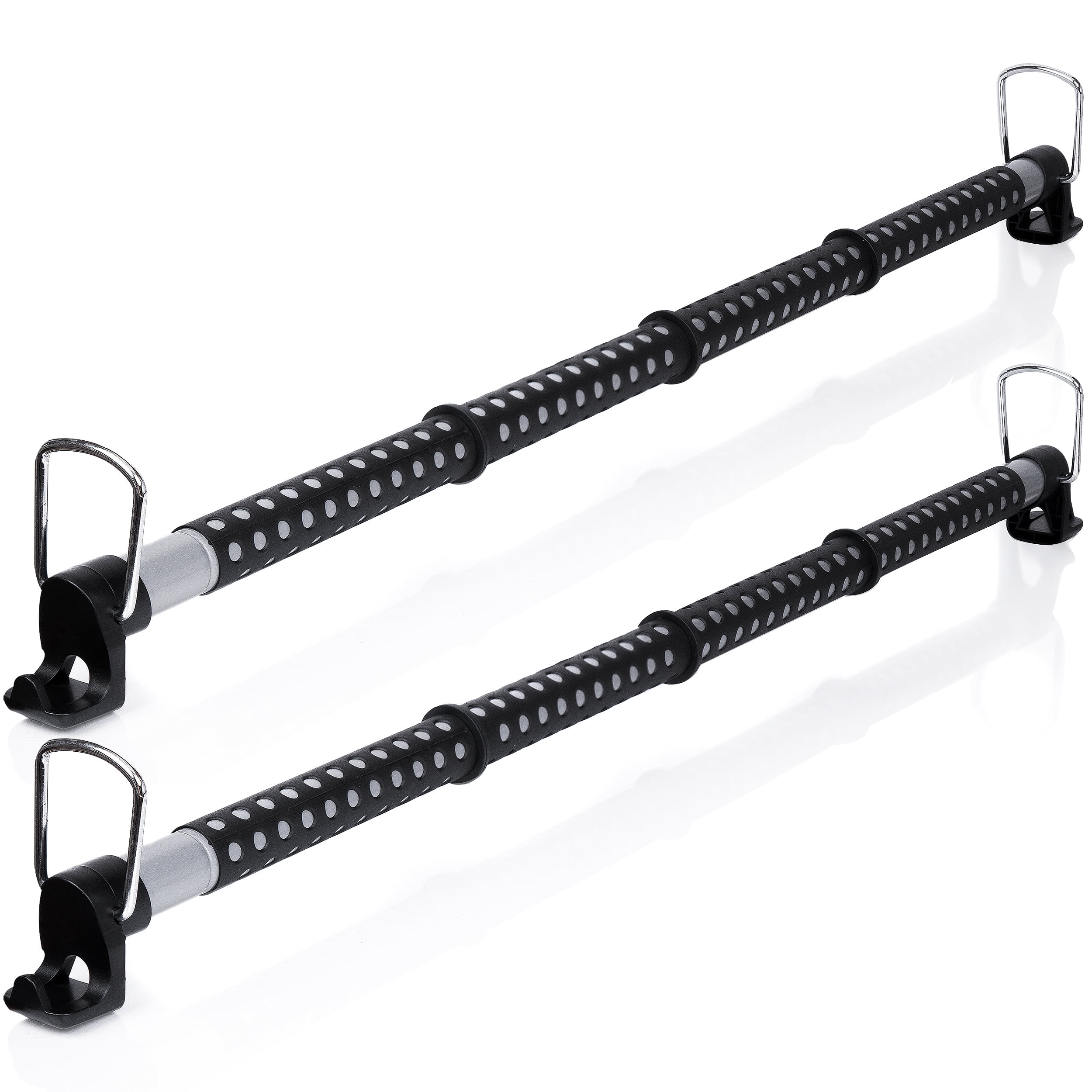 Zone Tech 2-Piece Heavy Duty Auto Hang Clothes Bar, Expandable ...