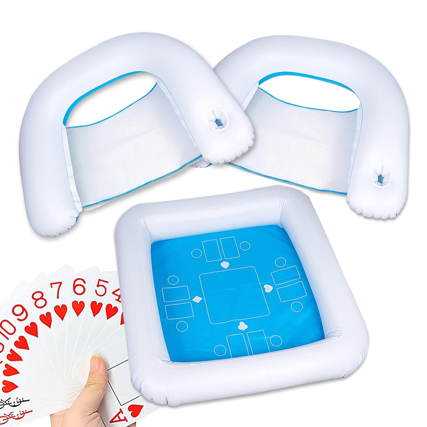 Zone Tech Game Station Set with Waterproof Playing Cards for Pool or ...