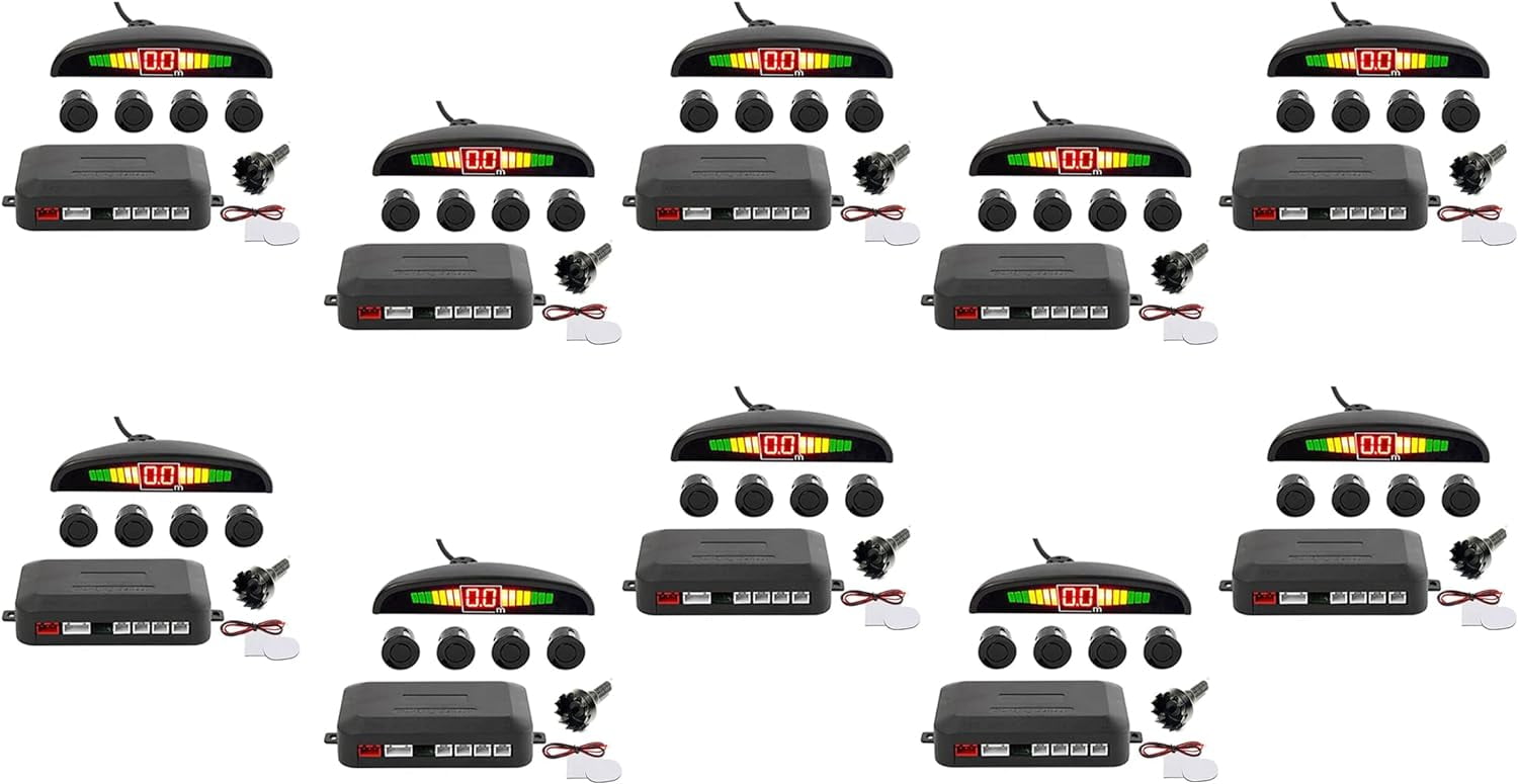 Zone Tech New 4 Parking Sensors LED Display Car Reverse Backup Radar ...