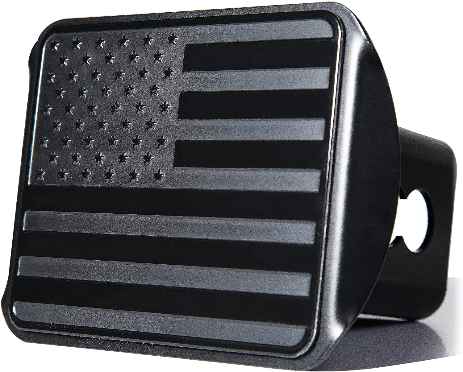 Zone Tech USA American Flag Hitch Cover - Black Durable Metal Novelty ...