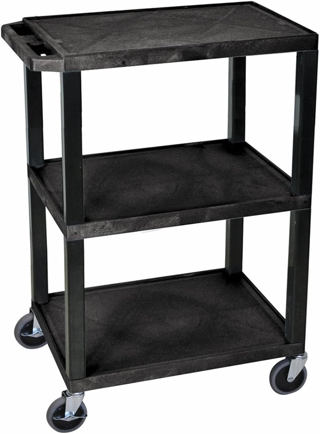 Zone Utility Cart with Three Shelves and Casters, 300 lb Capacity ...