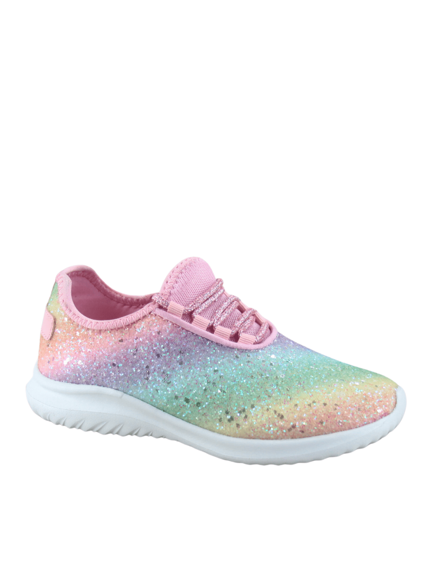 Zone1k Little to Big Girl Glitter Sparkle Comfort Sneaker, Light Weight ...