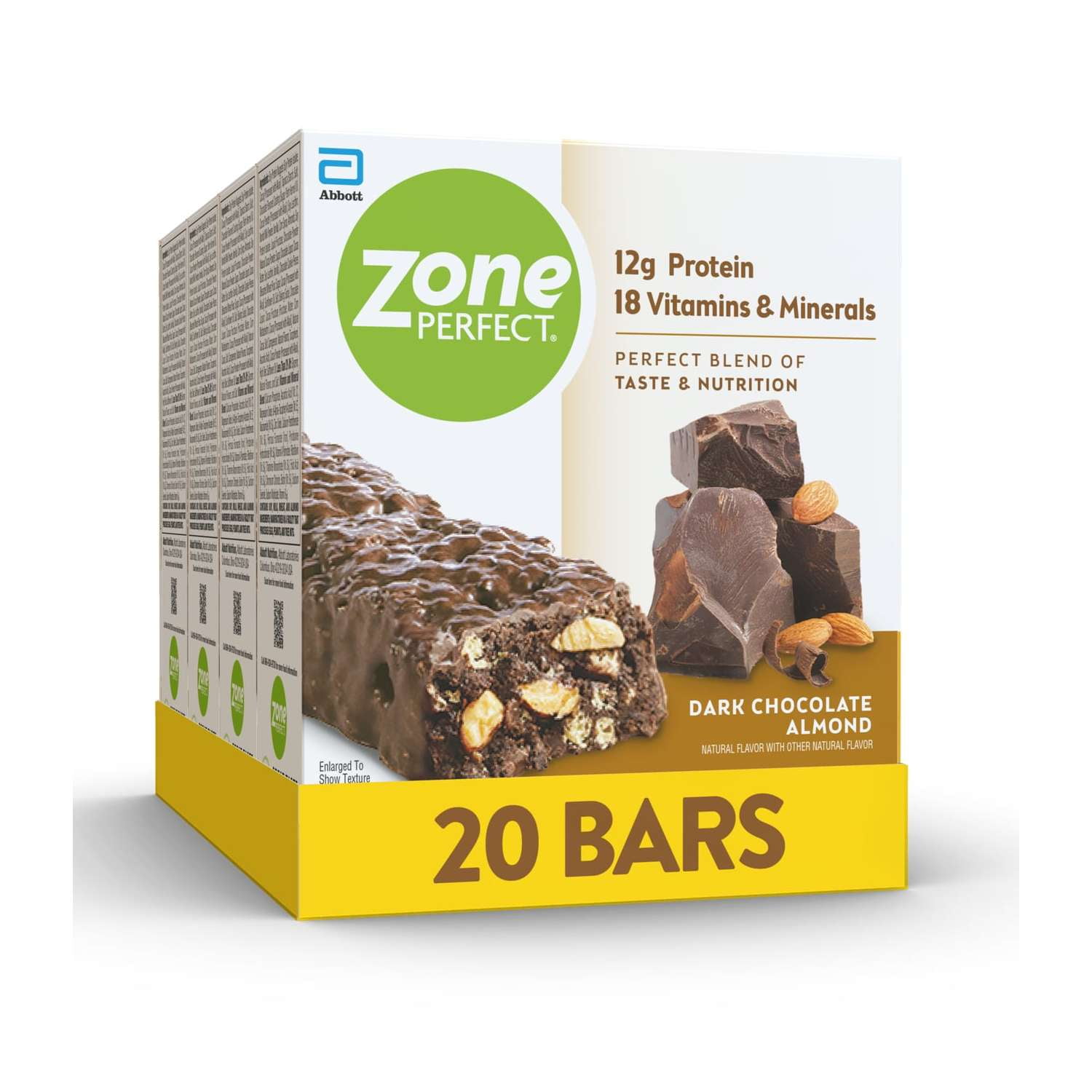 ZonePerfect Protein Bars | Dark Chocolate Almond | 20 Bars - Walmart.com