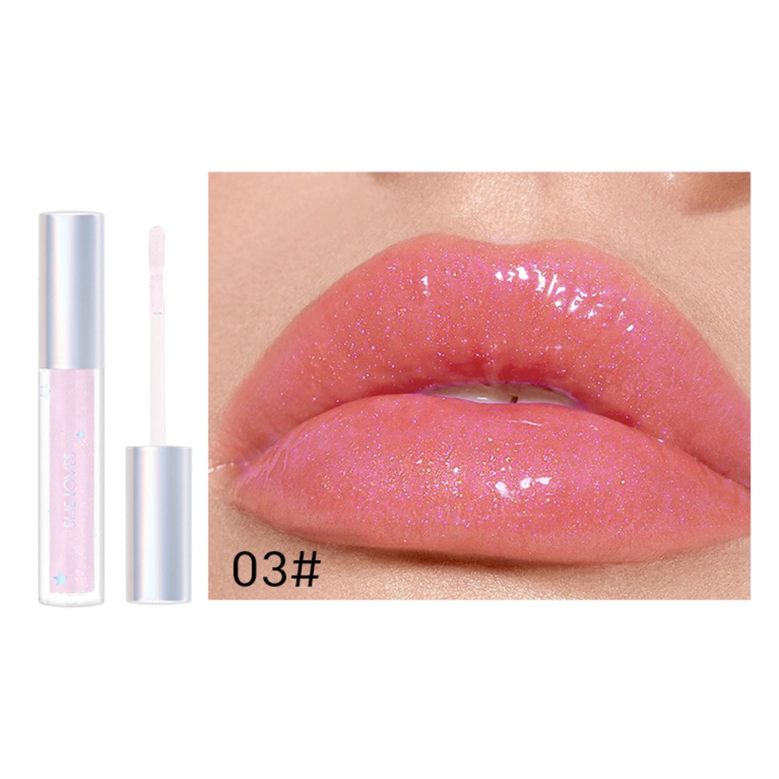 Zongren Shiny Lip Glossnon Smudging Lip Colorcrystal Frozened Starried Sky Glass Lip Gloss