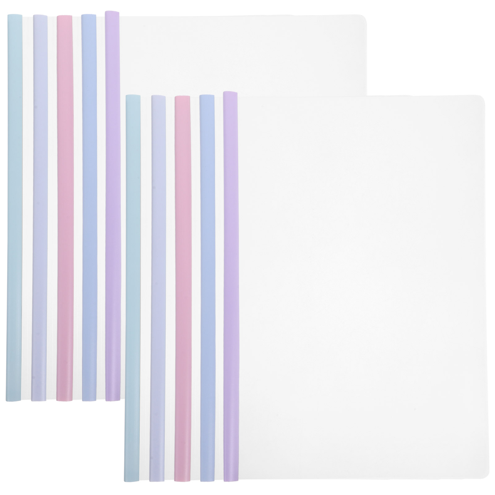 Zonh 10Pcs Reusable Slide Binders Bookbinding Book Clips Plastic Slide ...