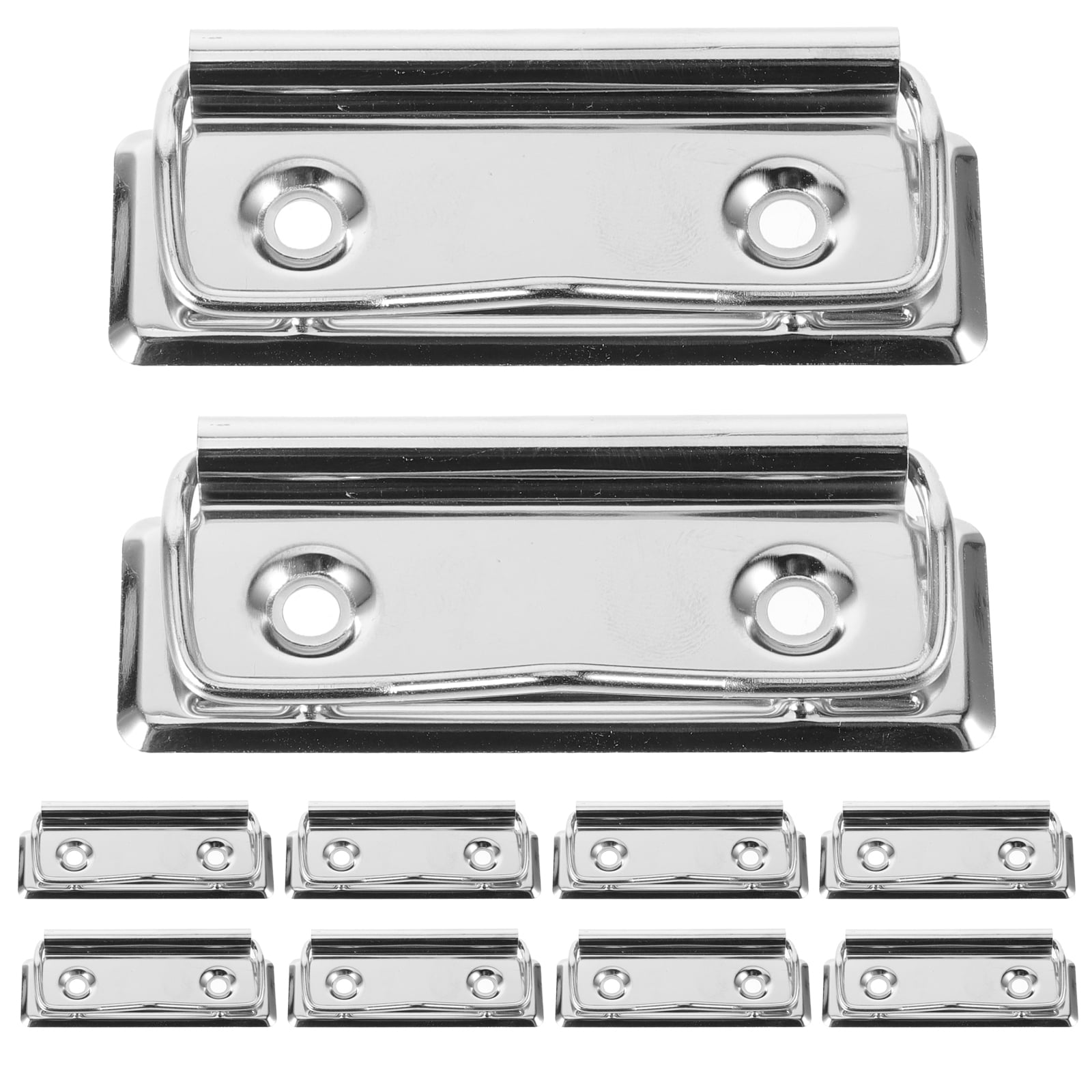 Zonh 10Pcs Stainless Metal Clipboard Clips Spring Loaded Clamps ...