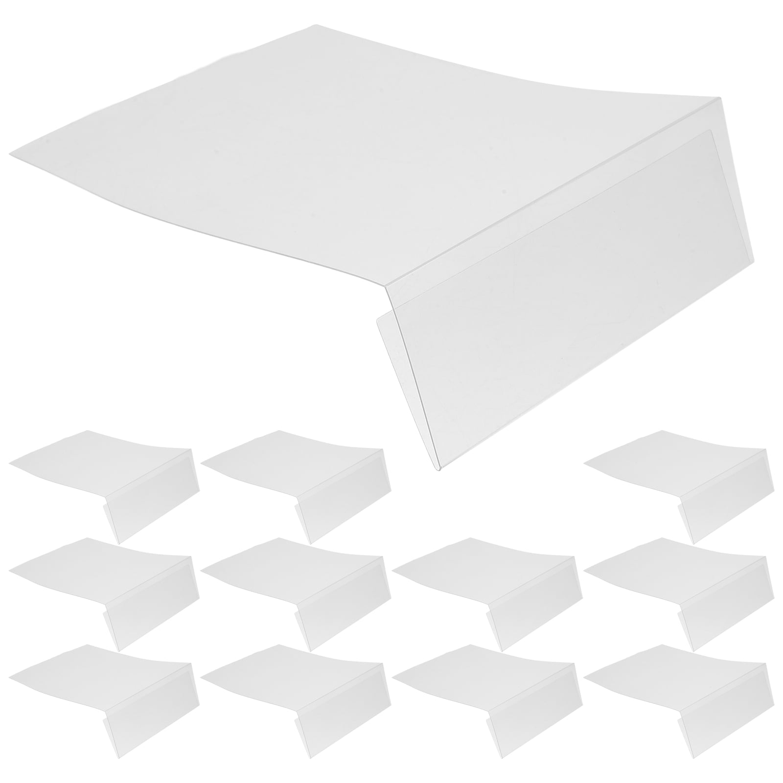 Zonh 12Pcs Clear Moveable Shelf Labels for Store & Library - Walmart.com