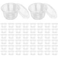 Zonh 50pcs Dessert Cups with Lids Disposable Pudding Cups Plastic ...