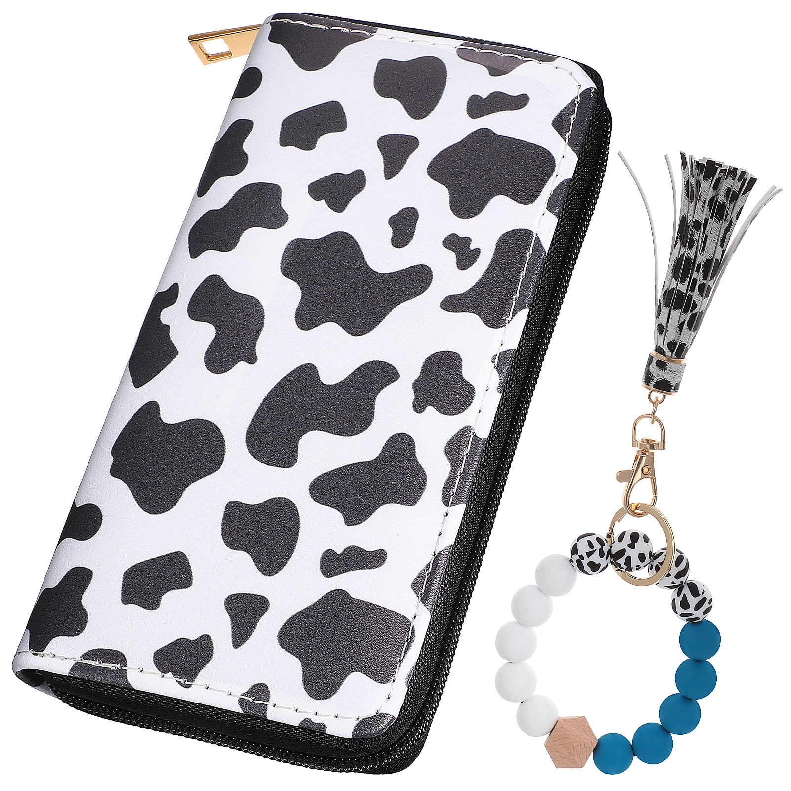 Zonh Cow Print PU Leather Wallet Cash Card Holder Fashion Pattern Purse ...