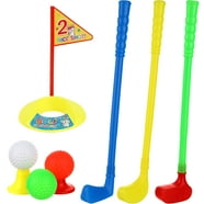 Red Mini Golf Toy Set Parent Child Outdoor Activity Portable Clubs For ...