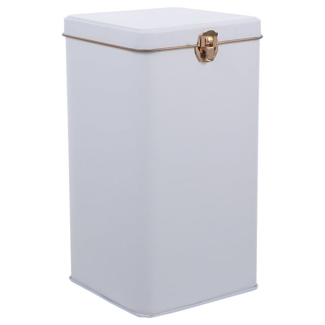 Zonh Rectangular Metal Tin Box with Lid for Storage and Organization ...