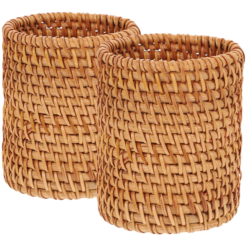 Zonh Wicker Pen Cup Set for Office and Home Decor - Walmart.com