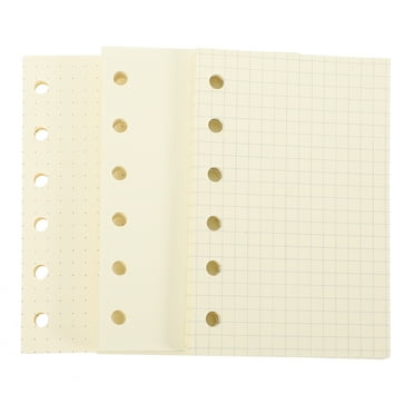 BE-TOOL 80Pcs Refill Sheets Papers 6 Hole Punched Loose-Leaf Papers A6 ...