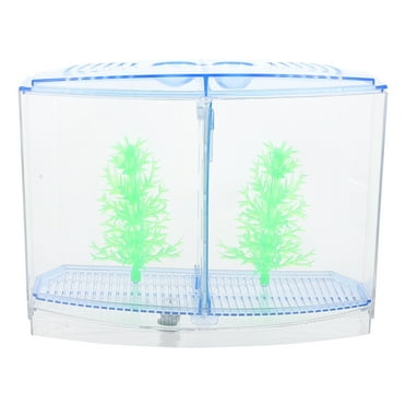 Playlearn Glow Desk Mini Aquarium with LED Lights, Fake Fish Tank for ...