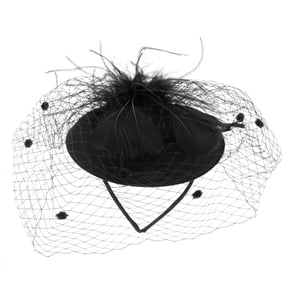 Nicky Bigs Novelties Mini Top Hat Fascinator with Pearl Stud On Hair ...