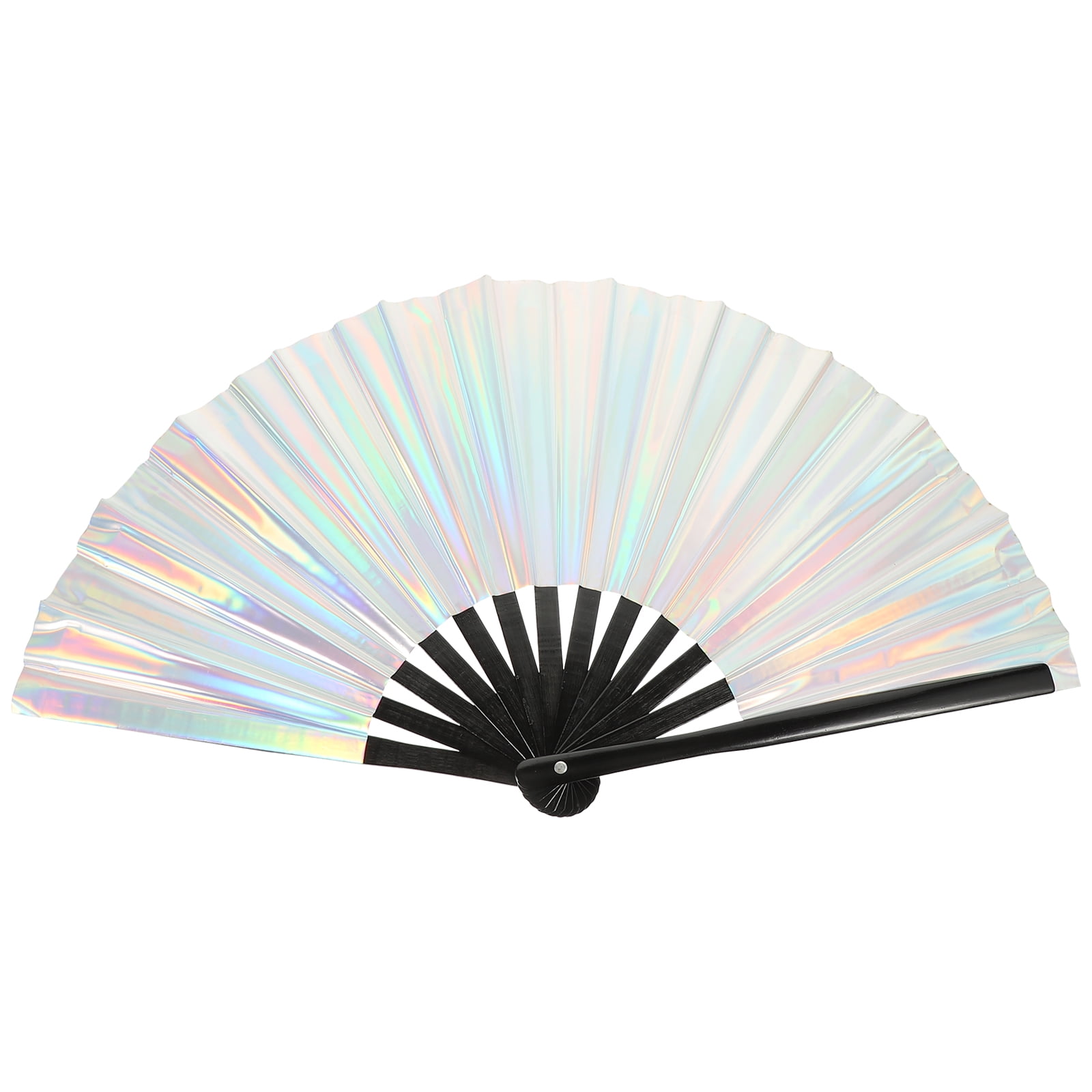 Zonhebin Foldable Holographic Iris Fan Bamboo Hand Held Fan - Walmart.com