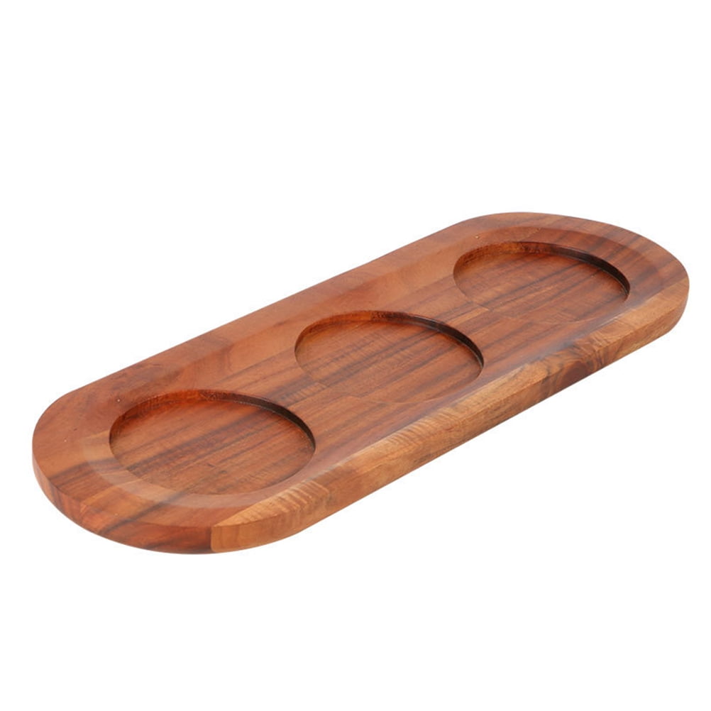 Zonhebin Whiskey Tray Drink 3 Glass Holder Rustic Wood Bar Server for ...