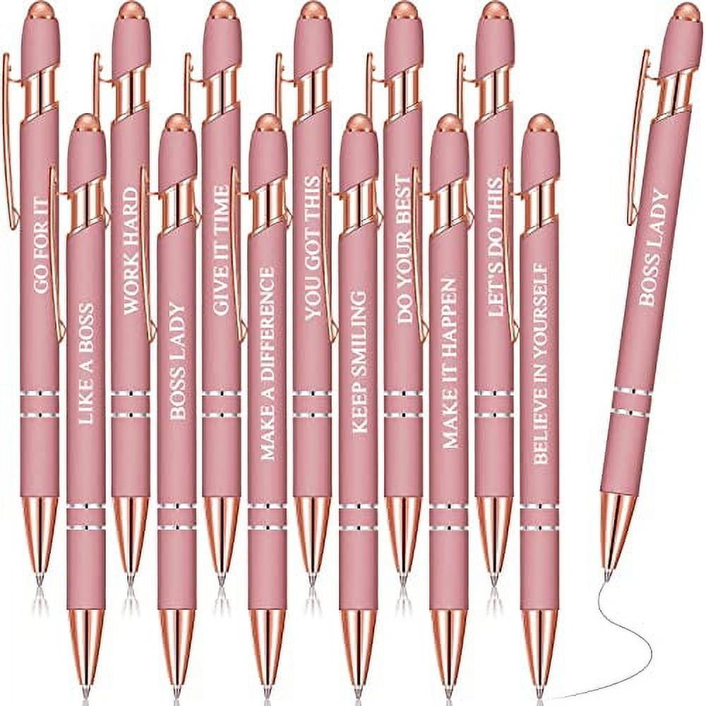 Zonon 12 Pieces Quotes Pen Inspirational Ballpoint Pen with Stylus Tip ...