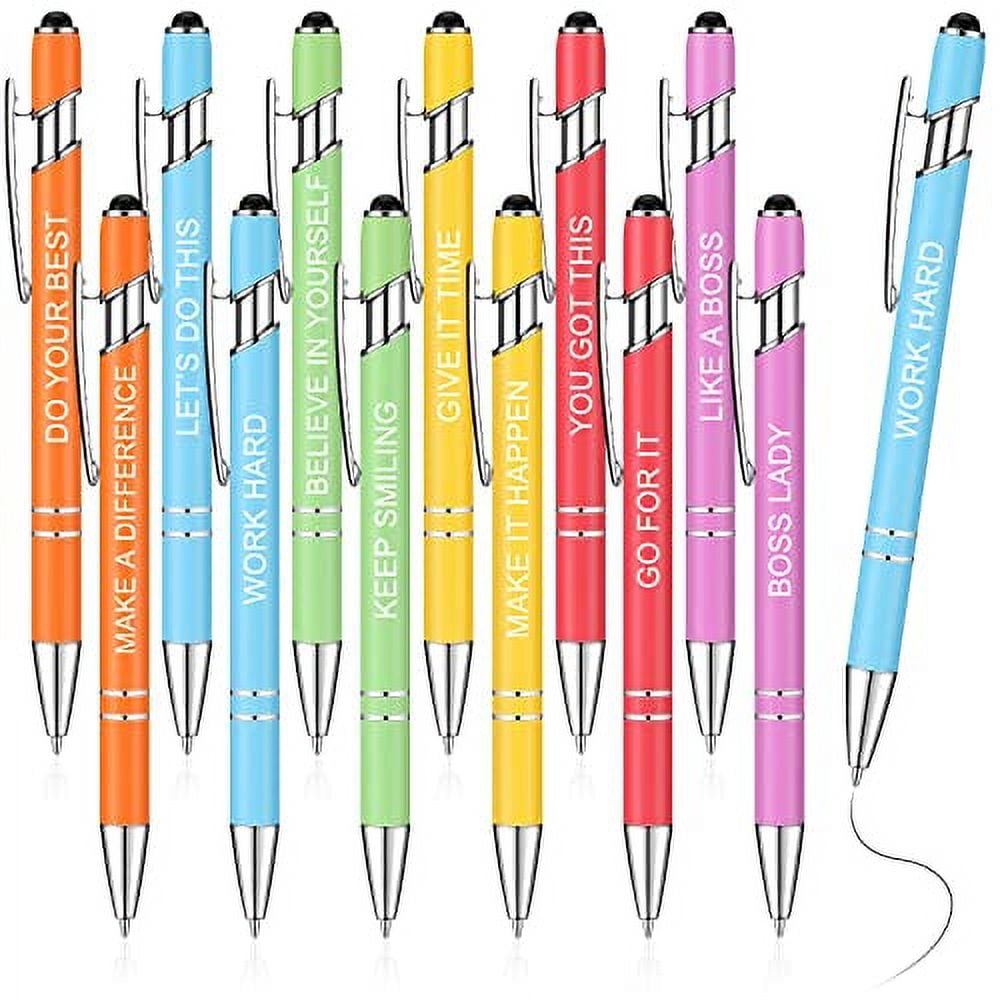 Zonon 12 Pieces Quotes .. Pen Inspirational Ballpoint Pen .. with ...