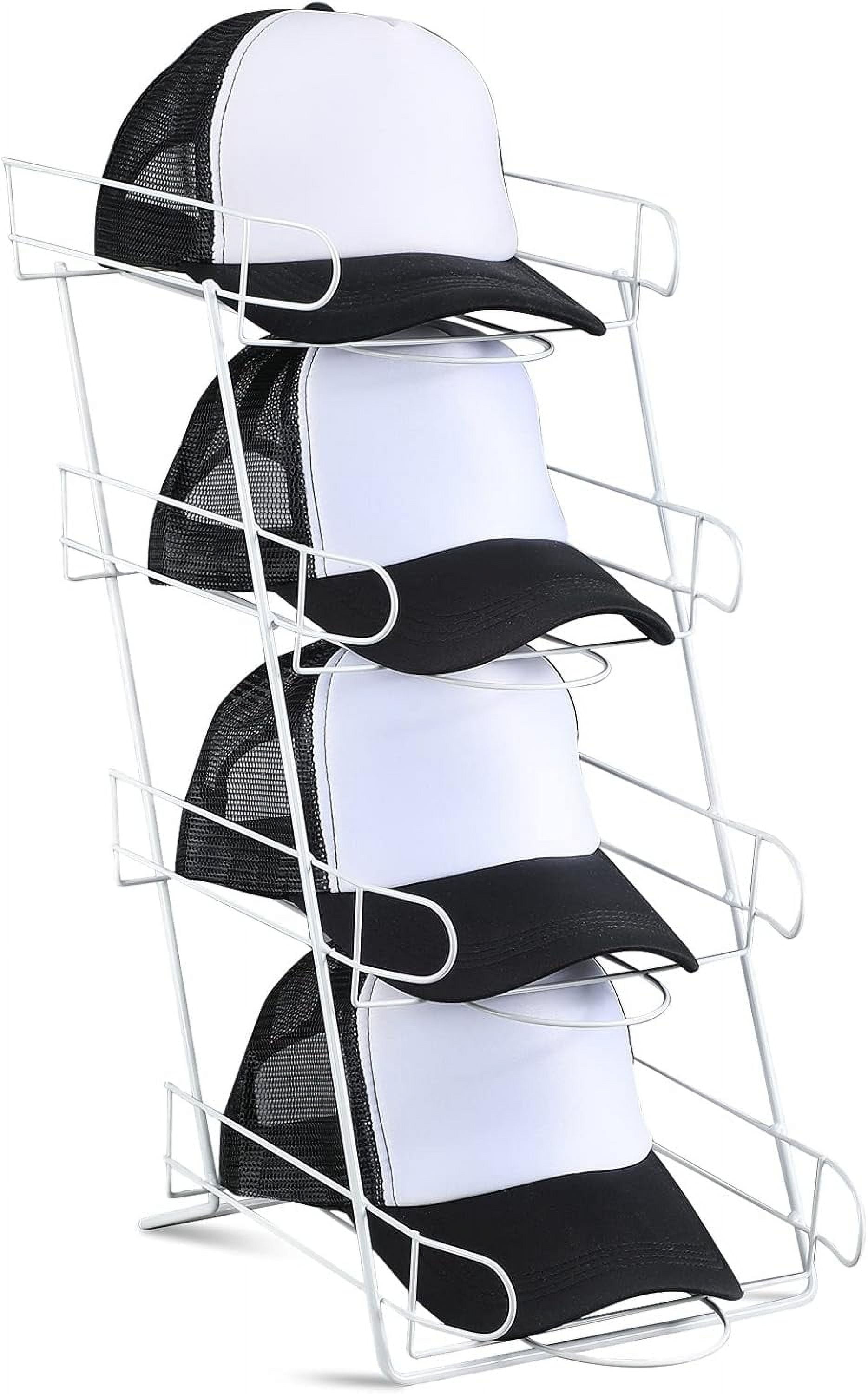 Zonon 4 Tier Hat Display Stand Wire Countertop Hat Display Rack ...
