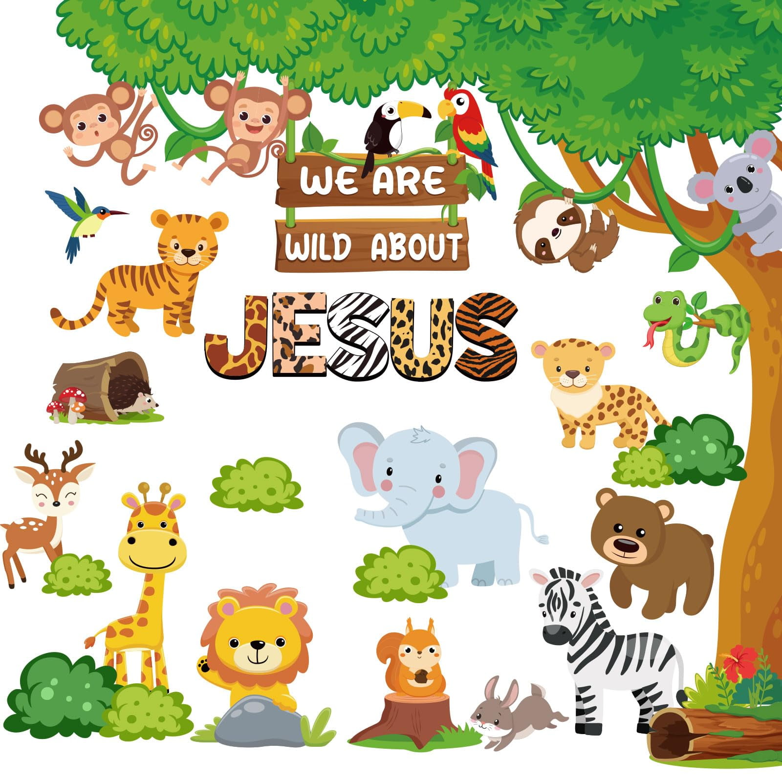 Zonon Jungle Animals Bulletin Board Decorations Back to School ...