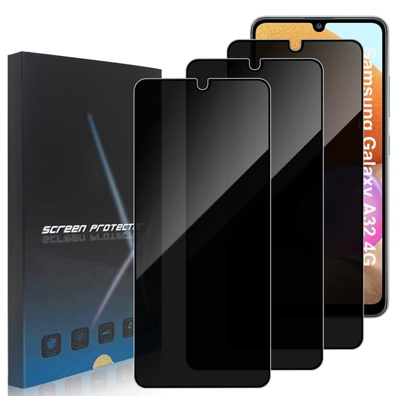 ZYQEEE Privacy Screen Protector Tempered Glass for Samsung Galaxy A32 ...