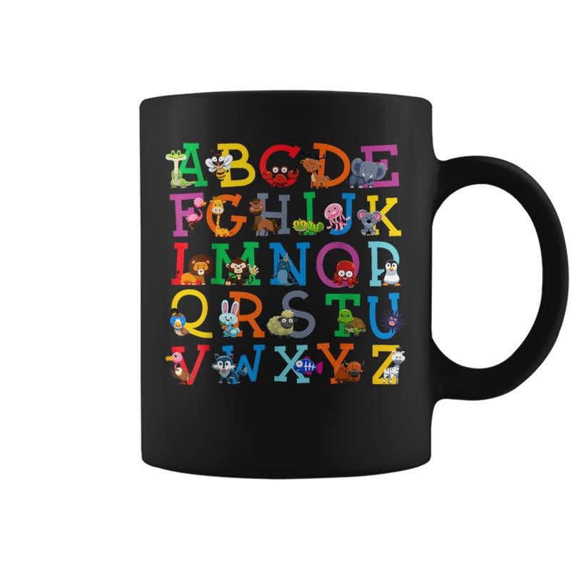 Zoo Animal Alphabet Abcs Animals Learning AZ Abc Letters Coffee Mugs ...