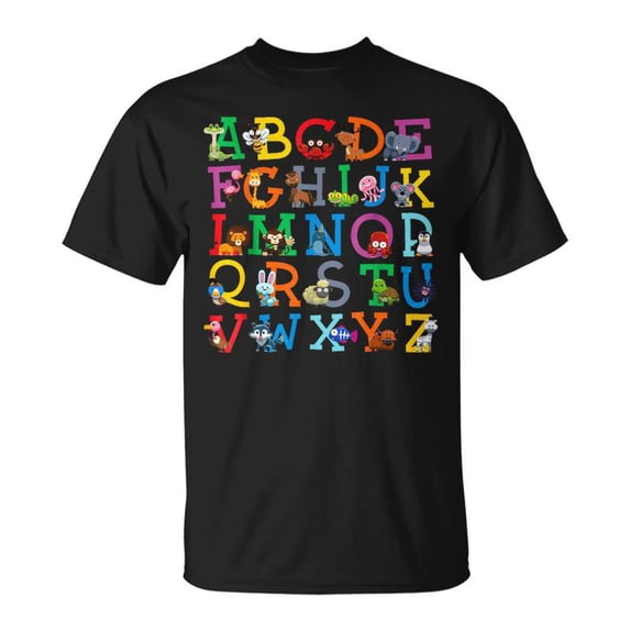 Zoo Animal Alphabet Abcs Animals Learning AZ Abc Letters TShirt ...