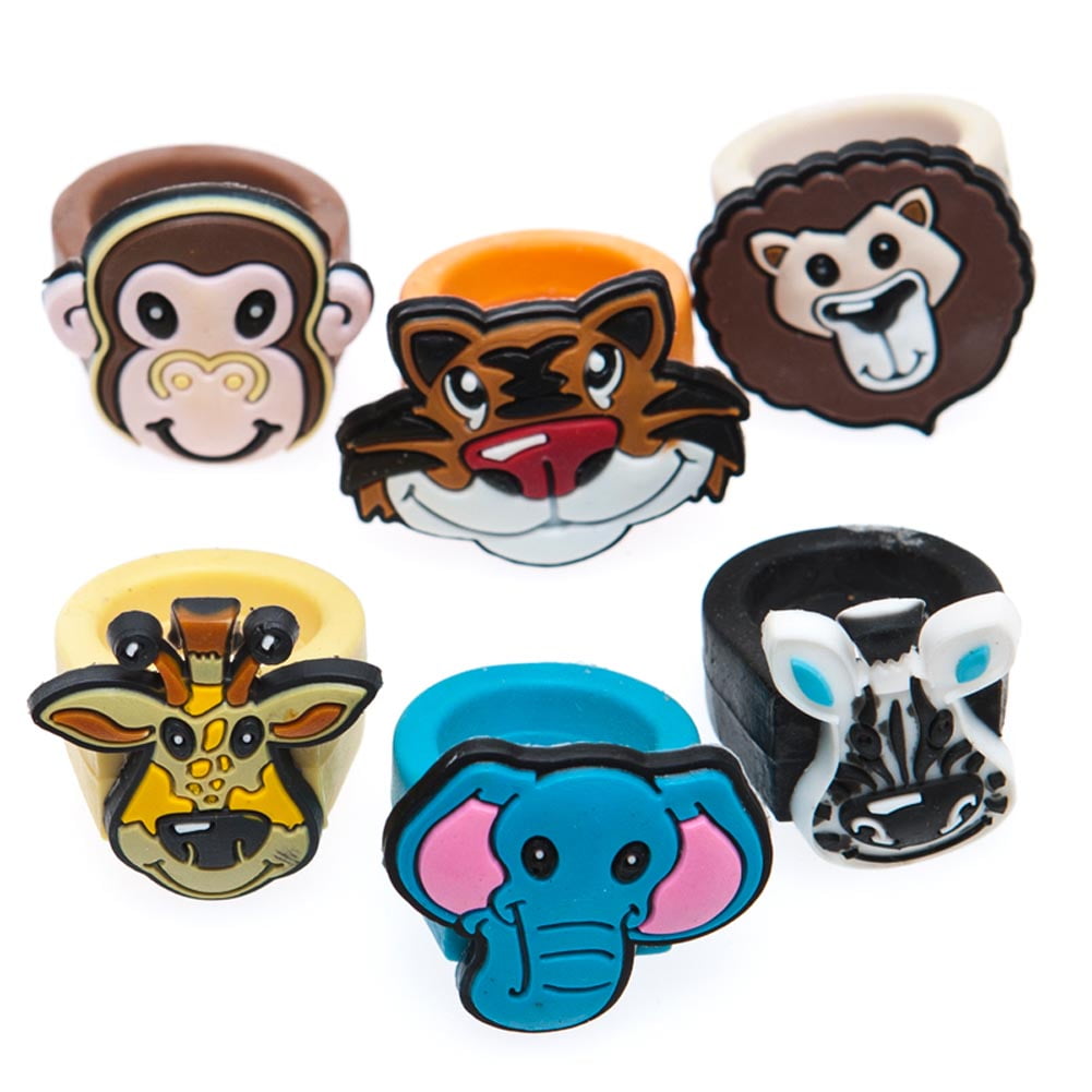 Zoo Animal Rubber Rings - Walmart.com