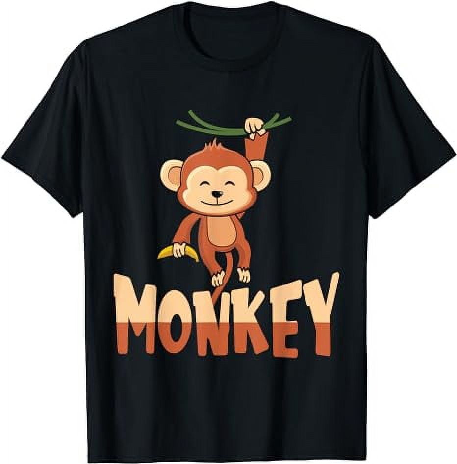 Zoo Animal Toddlers Kids Gift Cute Monkey T-Shirt - Walmart.com