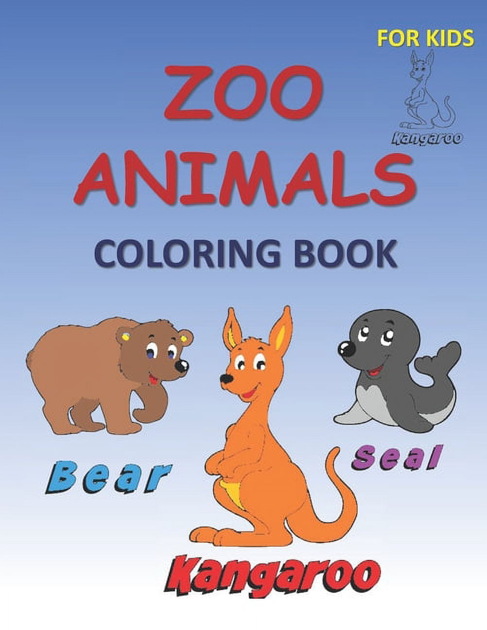 Zoo Animals Coloring Book for Kids: Kids Coloring Books Animal Coloring ...