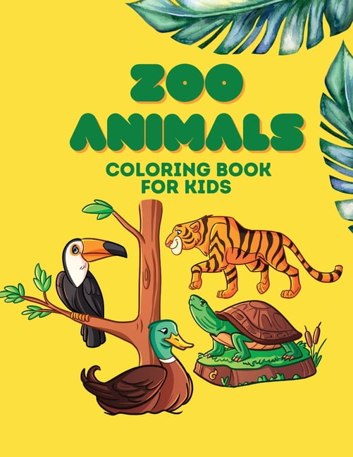 Zoo Animals Coloring book for kids : Coloring Book with Animals, Cute ...