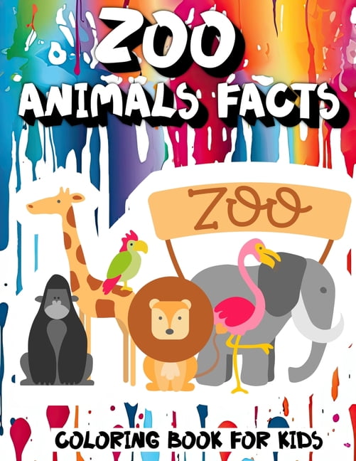 Zoo Animals Facts Coloring Book for Kids: Learn Fun Facts and coloring ...