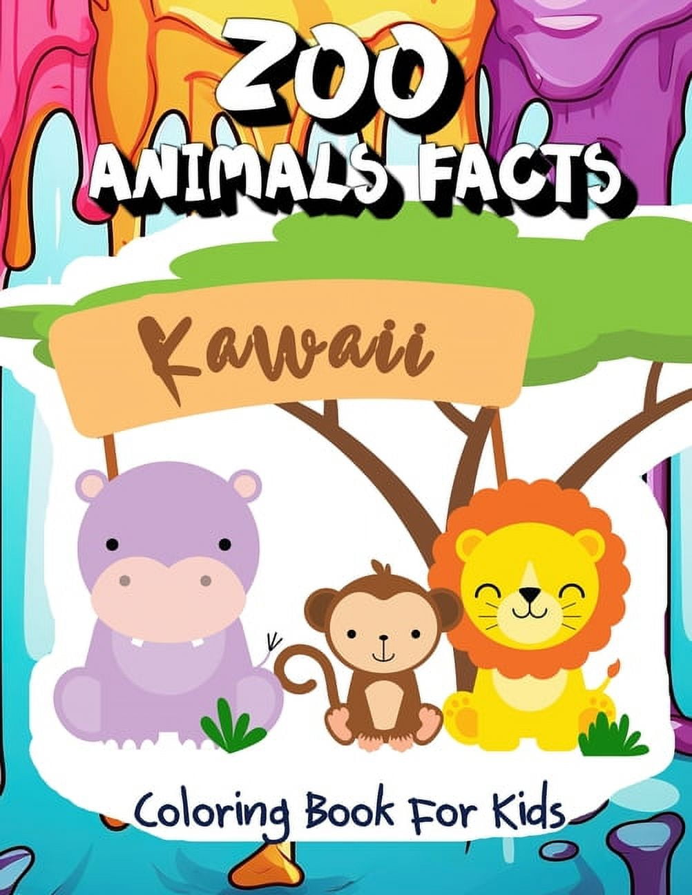 Zoo Animals Facts Coloring Book for kids: Learn Fun Facts and Color 56 ...