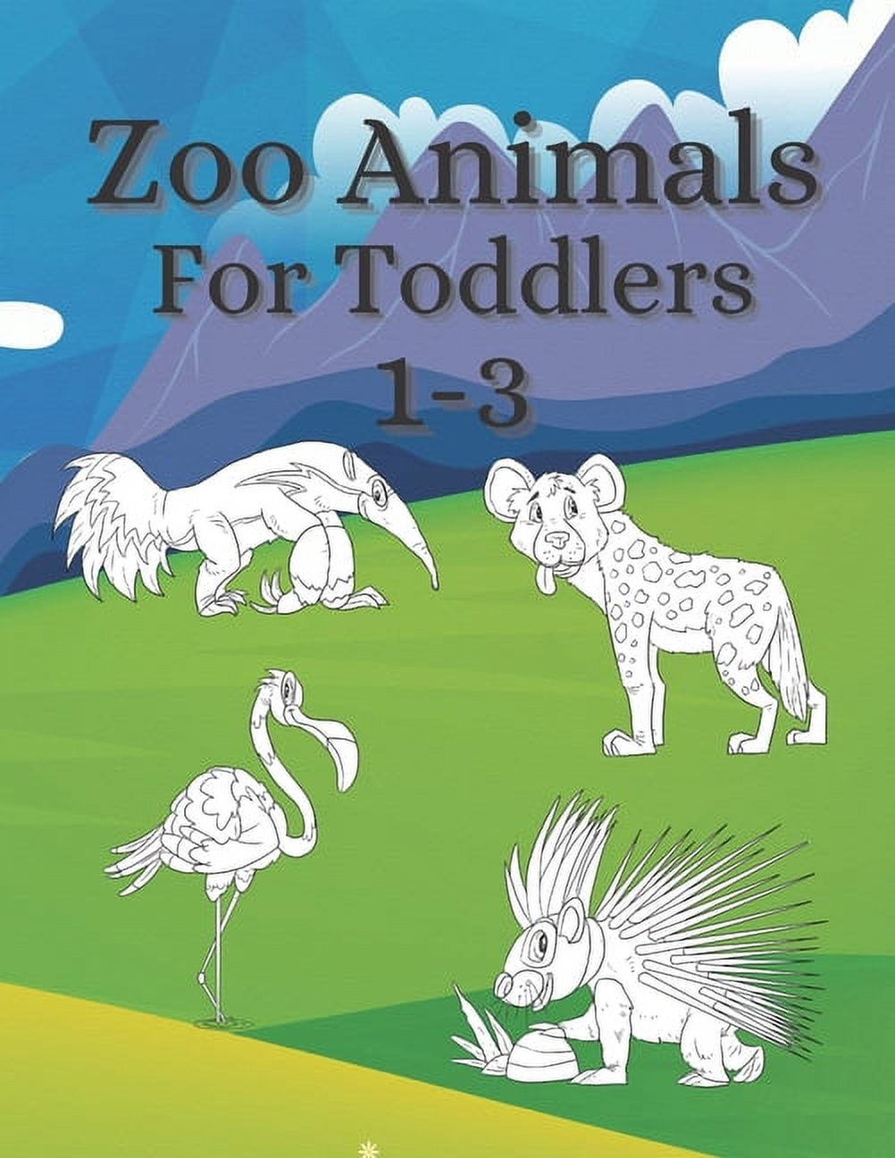 Zoo Animals For Toddler's 1-3: A coloring book as a gift for kids ...