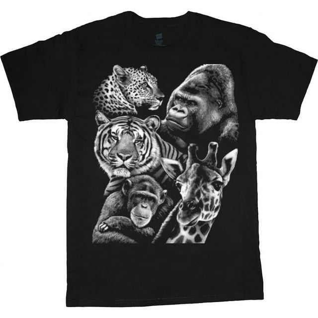 Zoo Animals Gifts Cheetah Giraffe Tiger Gorilla T-shirt Mens Graphic ...