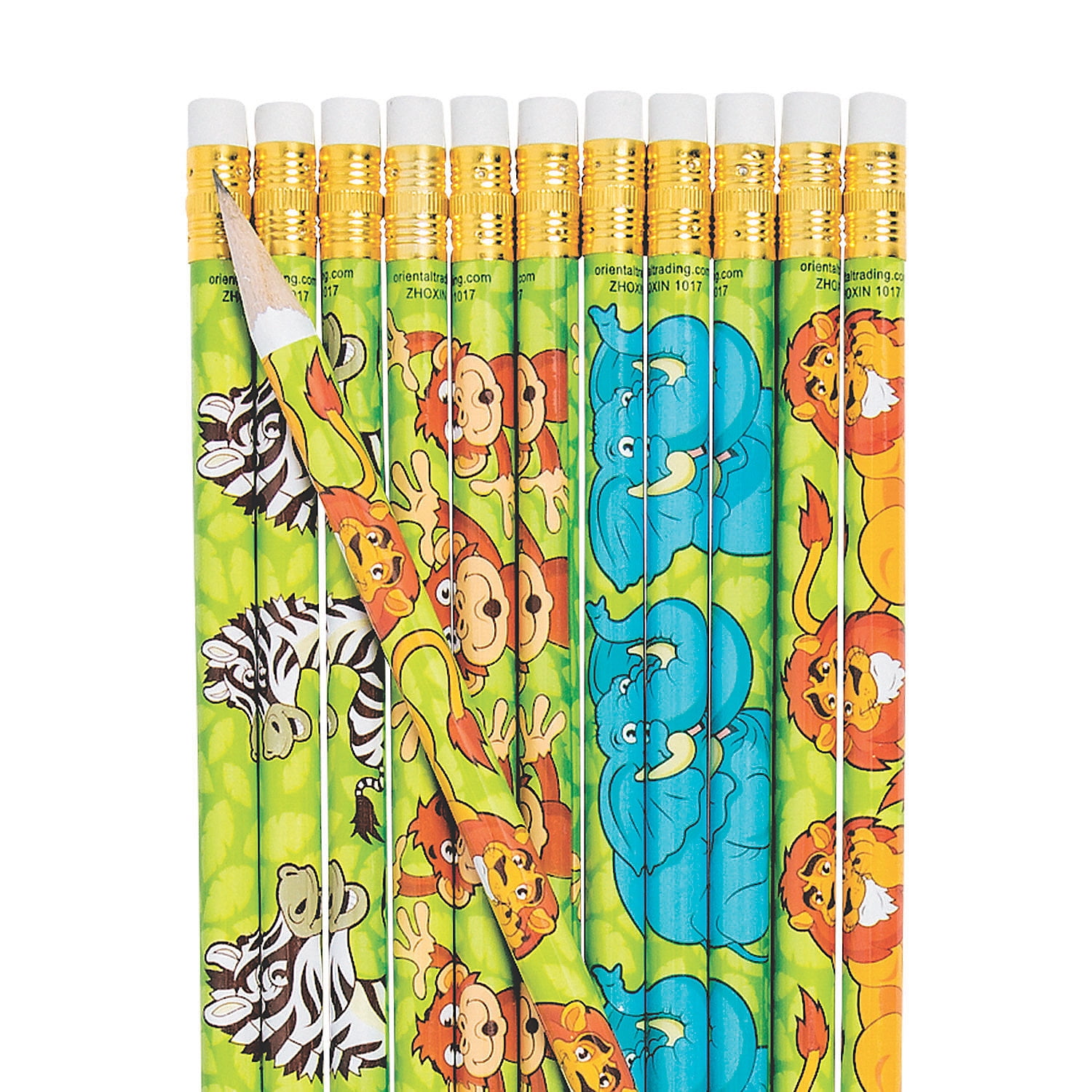 Zoo Animals Pencil - Stationery - 24 Pieces - Walmart.com