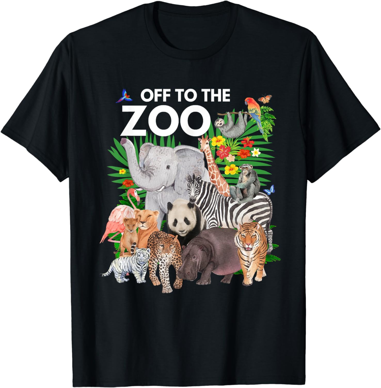 Zoo Animals Safari Party A Day At The Zoo Safari Zoo Animal T-Shirt ...