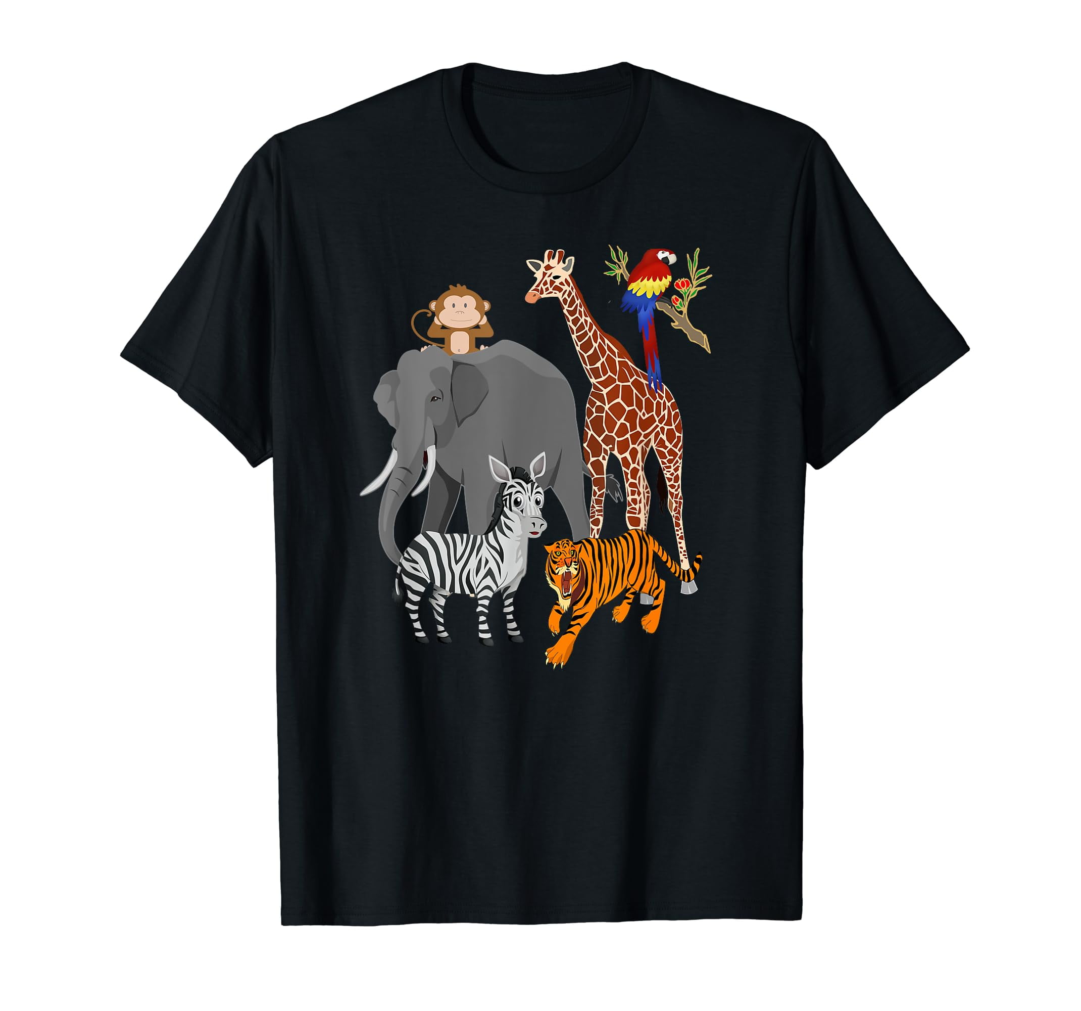 Zoo Animals Shirt Wildlife Birthday Party A Day At The Zoo T-Shirt ...