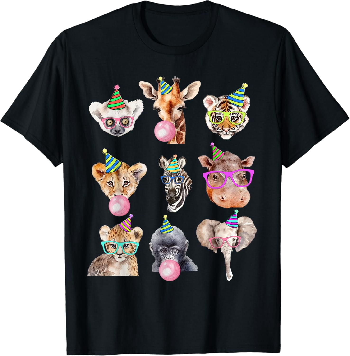 Zoo Animals Wildlife Birthday Party Zoo Day Animals T-Shirt - Walmart.com