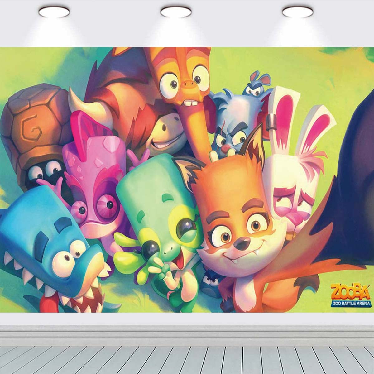 Zoo Battle Arena Taspestry Wall Decor school Background Backdrop Party ...