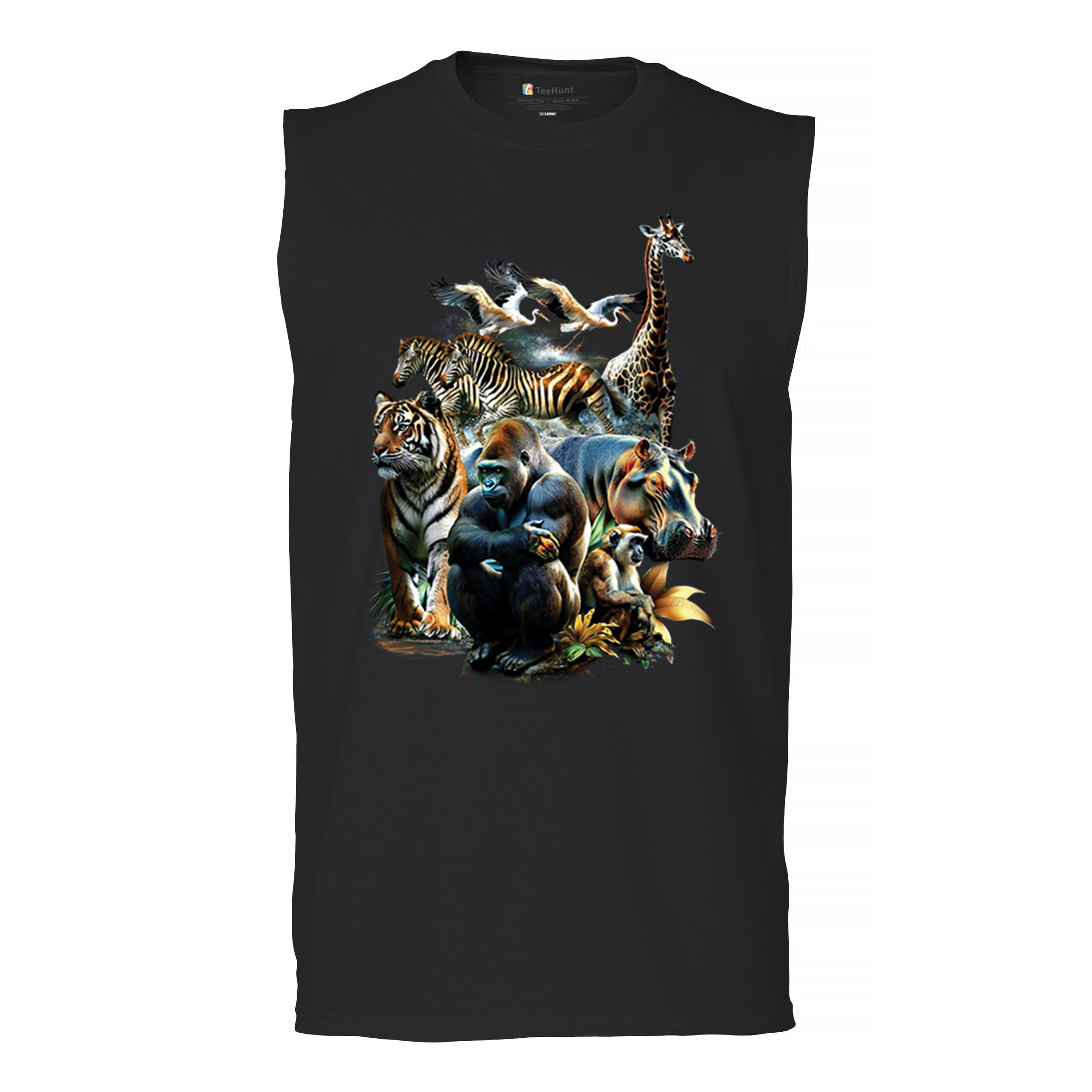 Zoo Collage Muscle Shirt Gorilla Jungle Coalition Safari Wildlife ...
