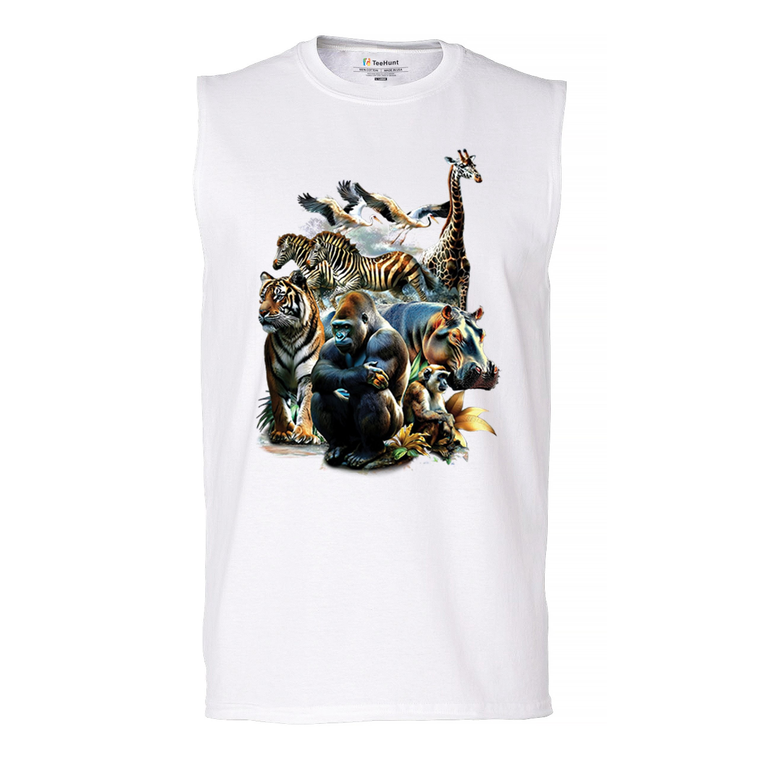 Zoo Collage Muscle Shirt Gorilla Jungle Coalition Safari Wildlife ...
