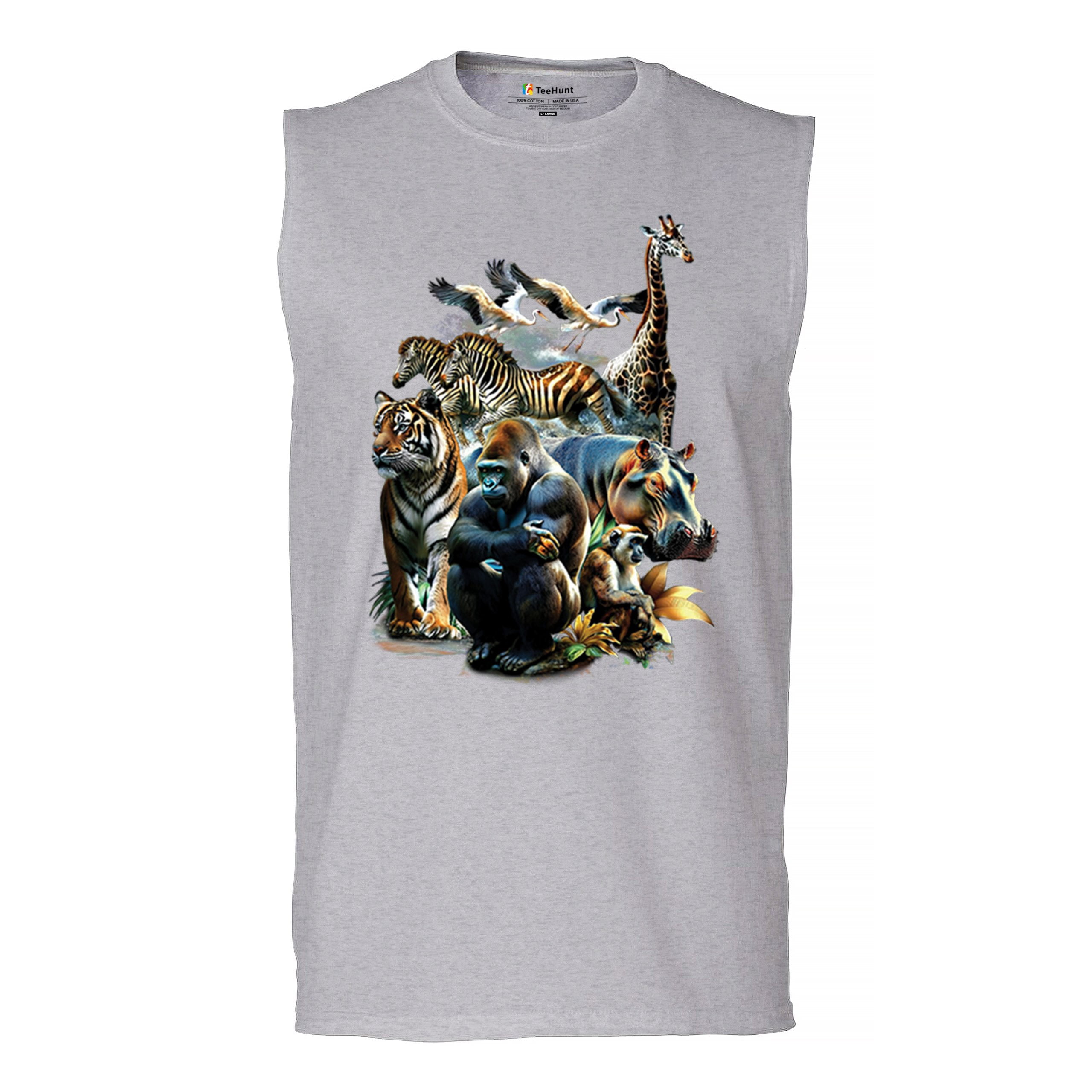Zoo Collage Muscle Shirt Gorilla Jungle Coalition Safari Wildlife ...