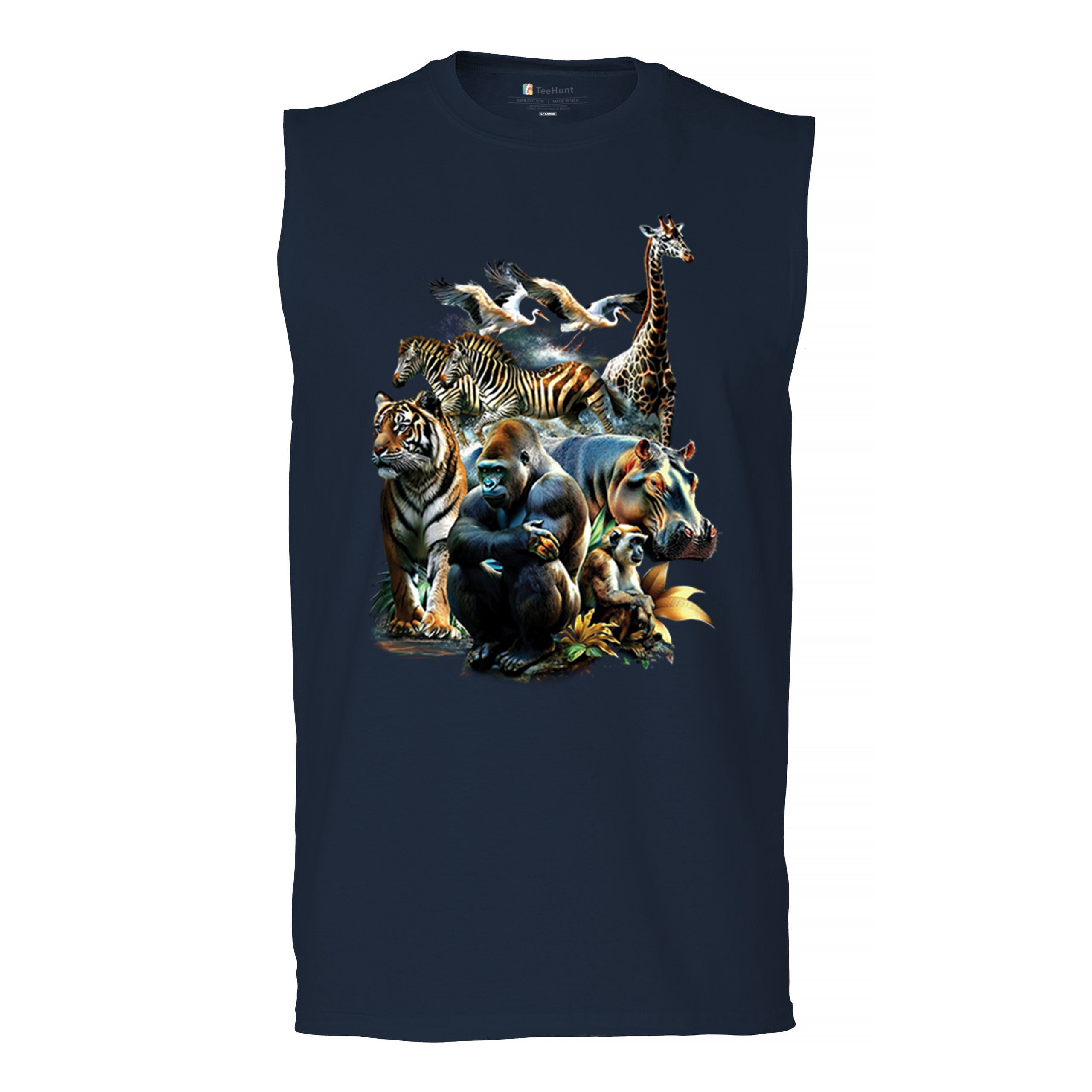 Zoo Collage Muscle Shirt Gorilla Jungle Coalition Safari Wildlife ...