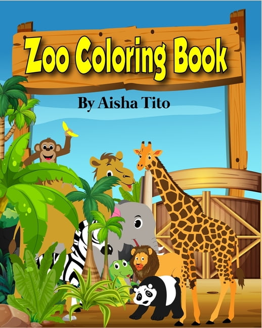 Zoo Coloring Book: Garden coloring book for children from 3 to 8 years ...