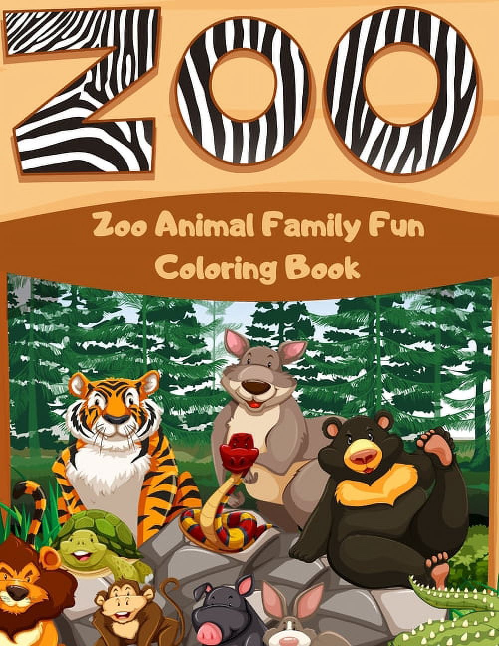 Zoo Family Fun Animal Coloring Book: Awesome Animals Coloring Book For ...