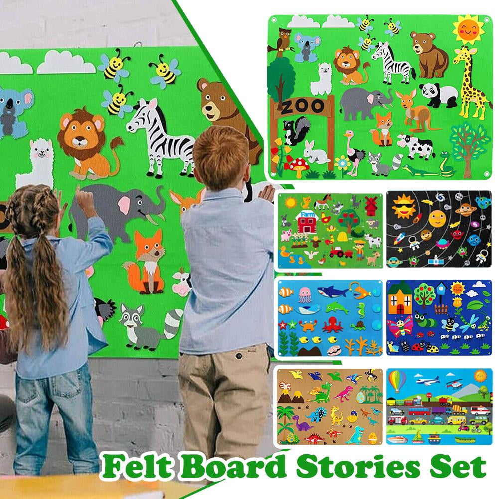 Zoo Felt Board Children's Early Education 3DIY Three-Dimensional Felt ...